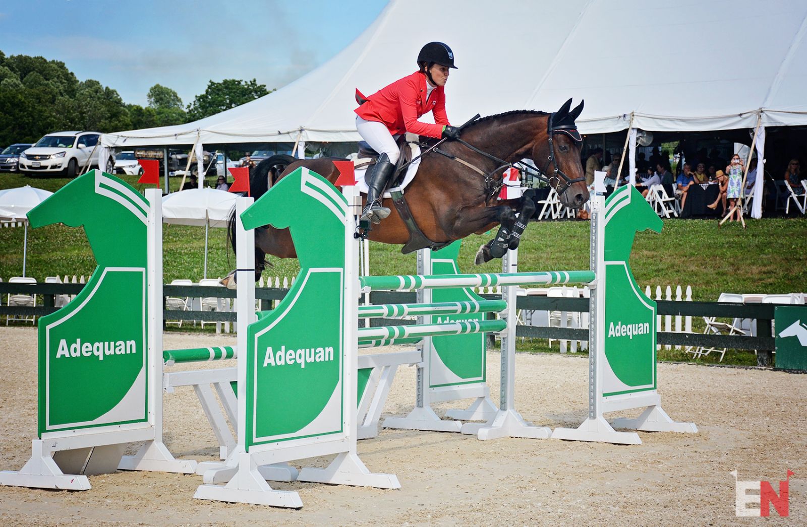 Jessica Phoenix & Pavarotti Jump to Great Meadow CICO3* Lead | Eventing ...